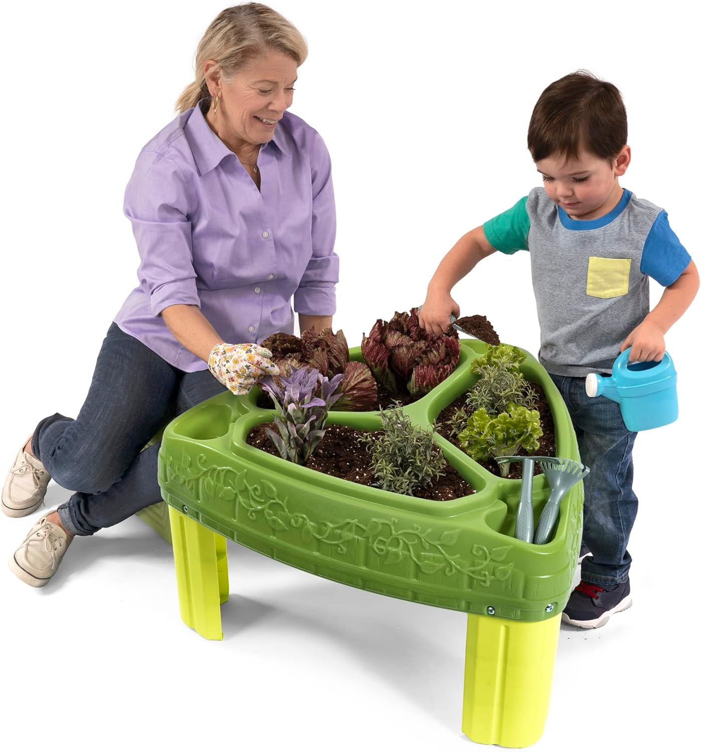 ANHXN Seed to Sprout Raised Garden Planter, Kids Outdoor Kit with ...