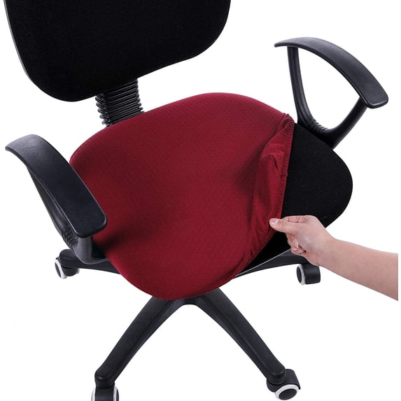 ANHXN Stretch Jacquard Office Computer Chair Seat Covers, Removable ...
