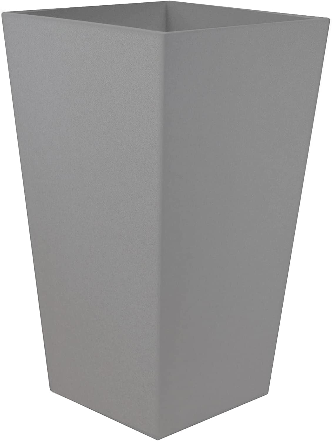 ANHXN Tall Finley Tapered Square Planter: Cement Gray - Matte Textured ...