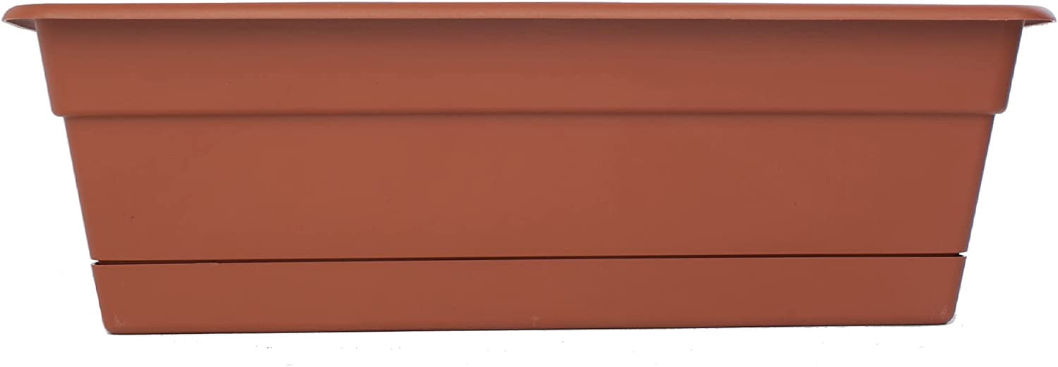 ANHXN Window Box Planter: Large Box with Tray, Weatherproof Resin Box ...