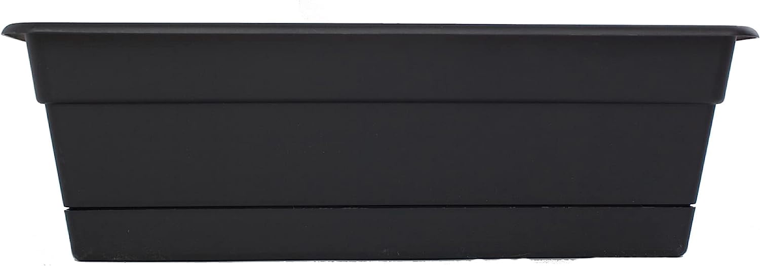 ANHXN Window Box Planter: Large Box with Tray, Weatherproof Resin Box ...