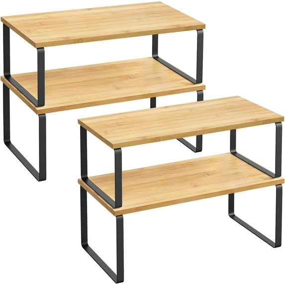 ANHXN cabinet storage rack, kitchen storage, spice rack, stackable ...