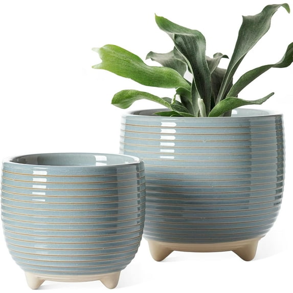 ANHXN ceramic plant pots, modern pots for home and office use, and ...