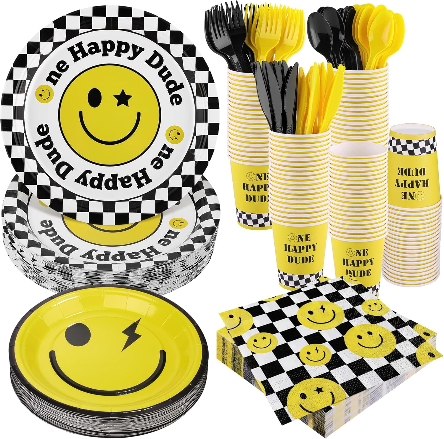 ANHXN disposable party cutlery set, suitable for camping birthday party ...