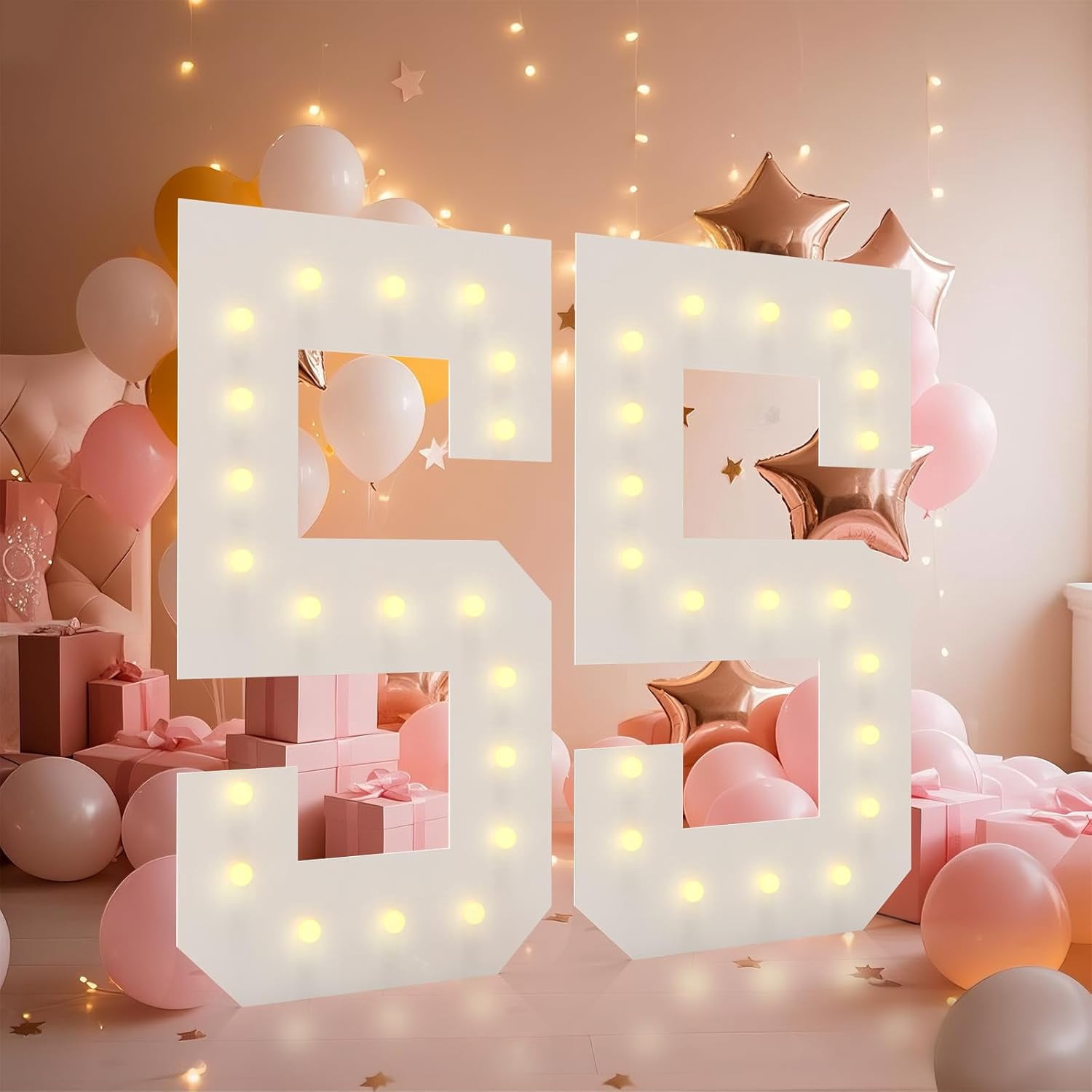 ANHXN luminous numbers, banner numbers, digital logos, used for ...