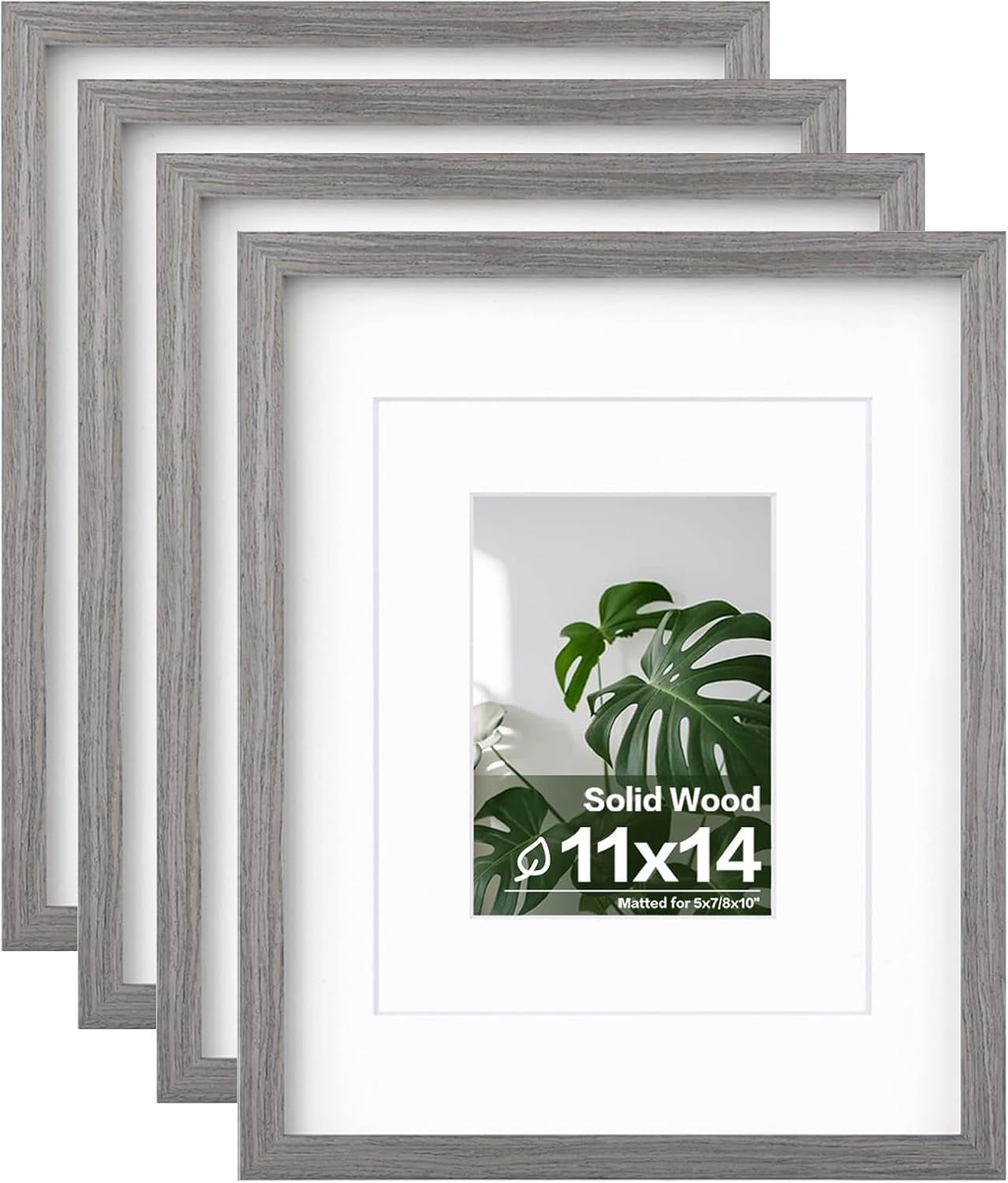 ANHXN photo frame, made of solid wood, is used for desktop displays and ...