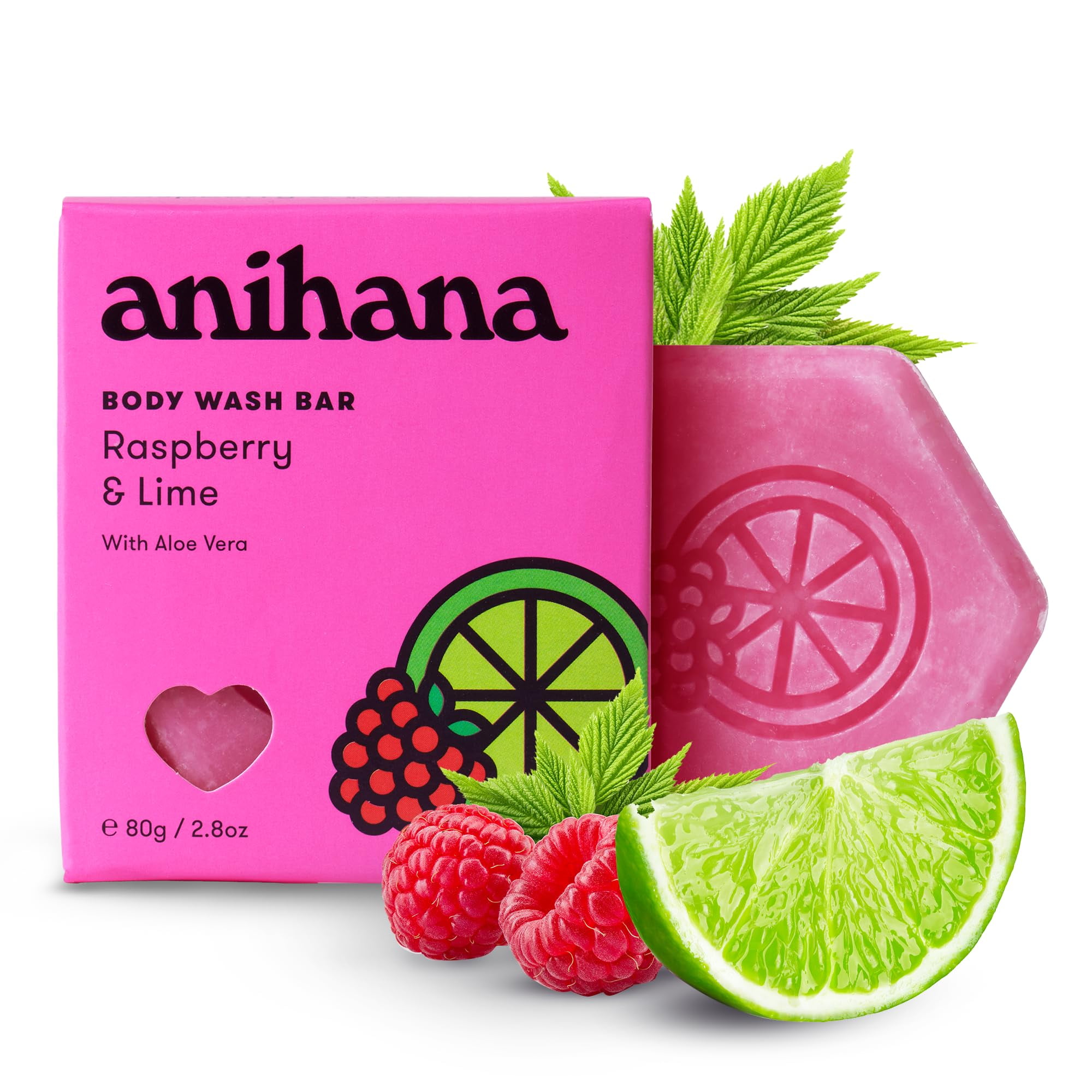 ANIHANA Body Wash Bar DPF11 with Coconut Oil and Aloe Vera, Soap Free ...