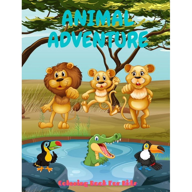 animal adventure coloring book