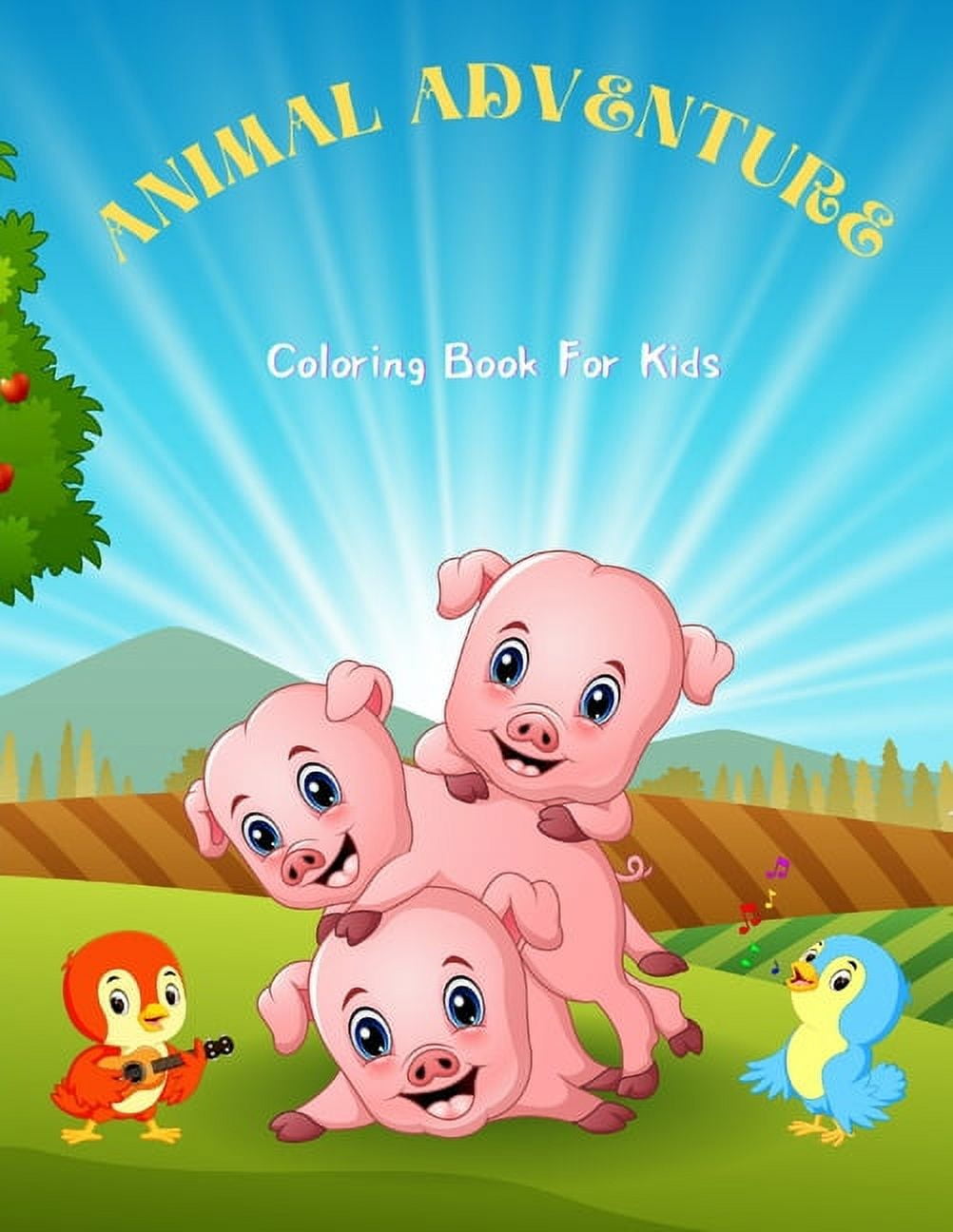 ANIMAL ADVENTURE - Coloring Book For Kids: 100 coloring pages for kids ...