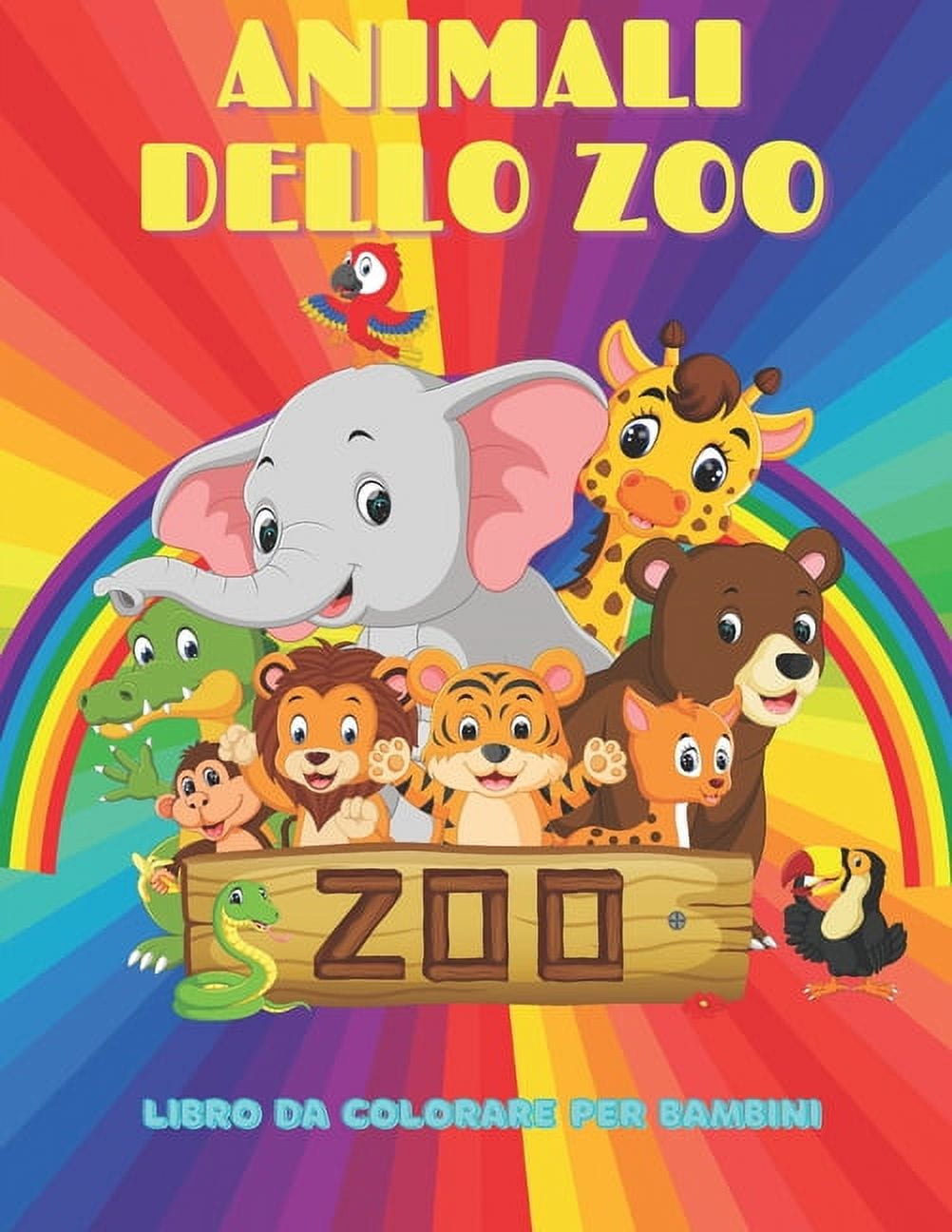 ANIMALI DELLO ZOO - Libro Da Colorare Per Bambini: ANIMALI MARINI ...