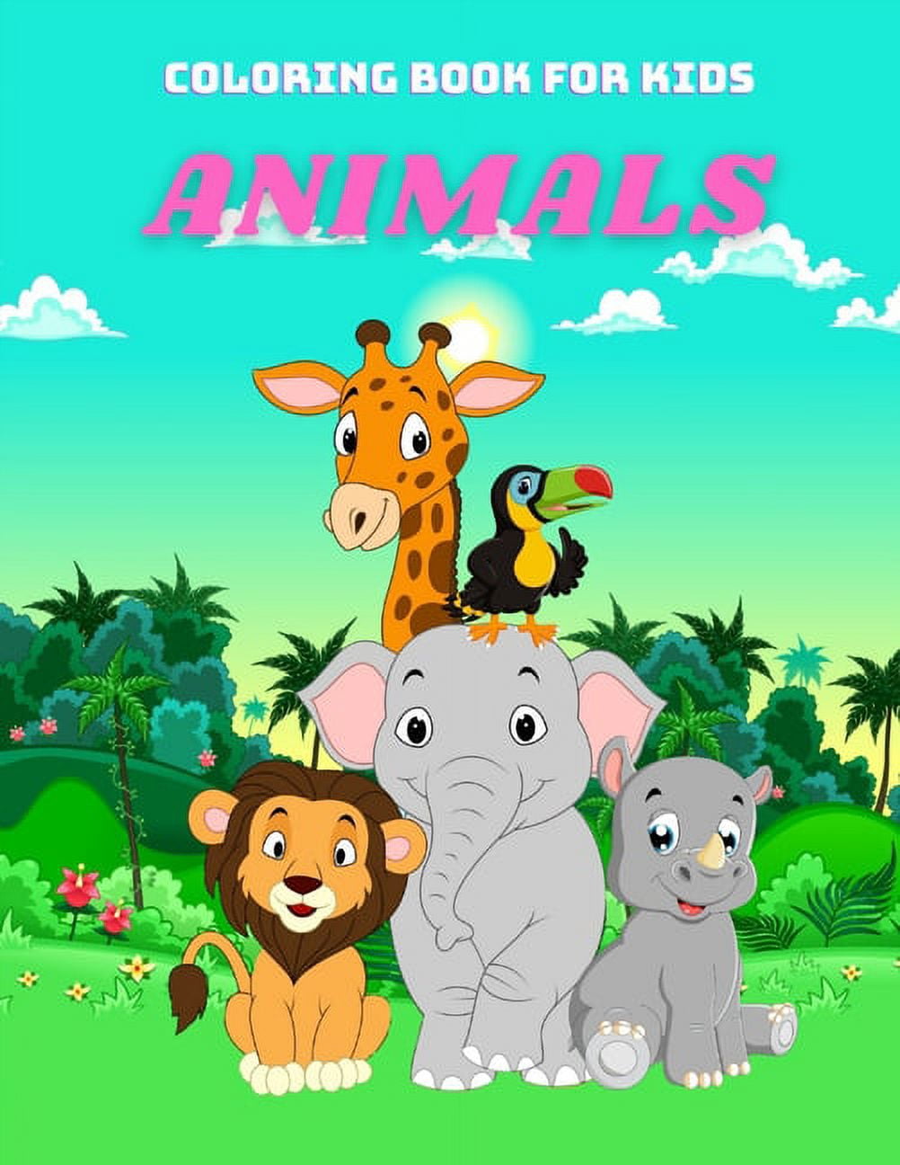ANIMALS - Coloring Book For Kids: Sea Animals, Farm Animals, Jungle ...