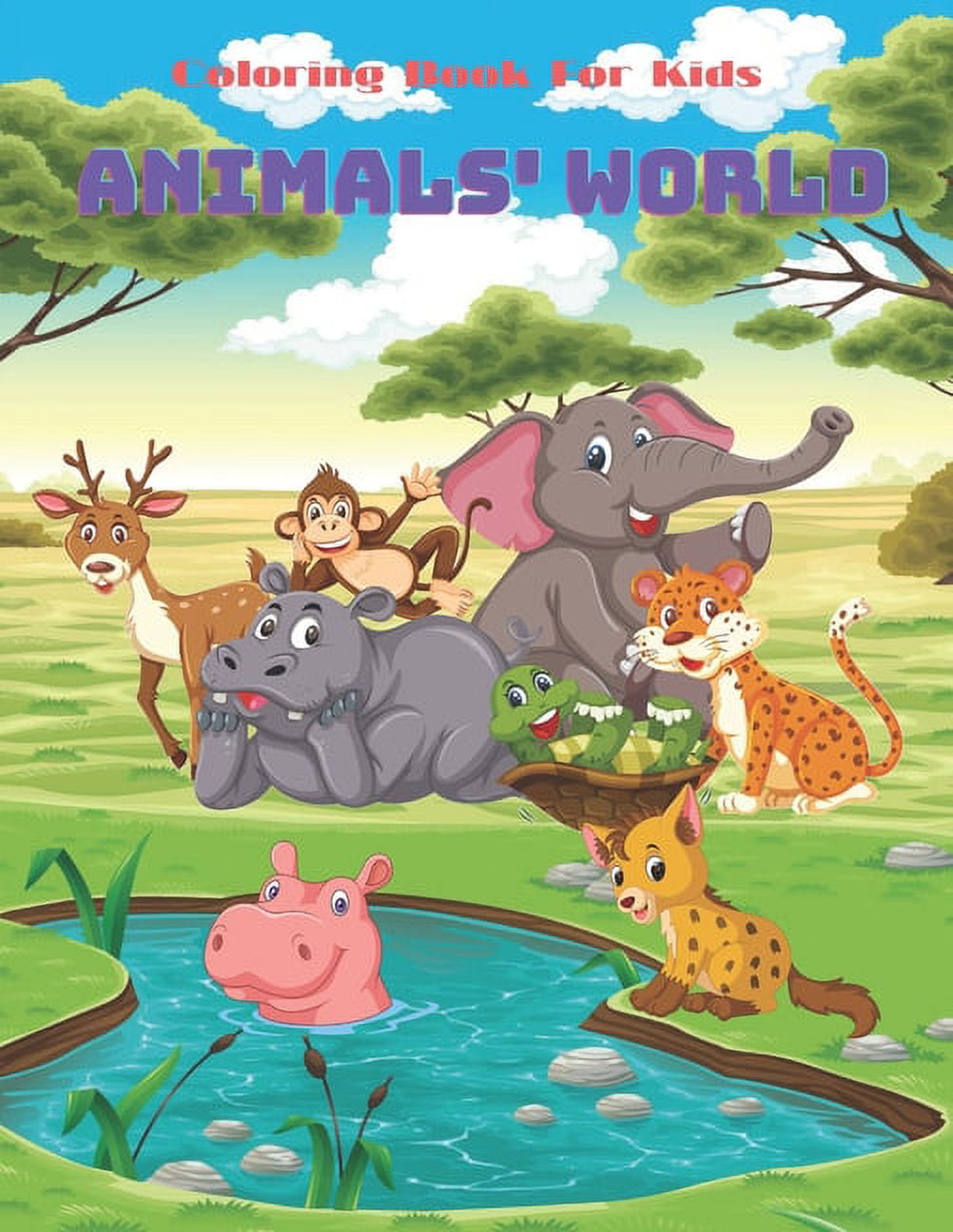 ANIMALS' WORLD - Coloring Book For Kids: Sea Animals, Farm Animals ...