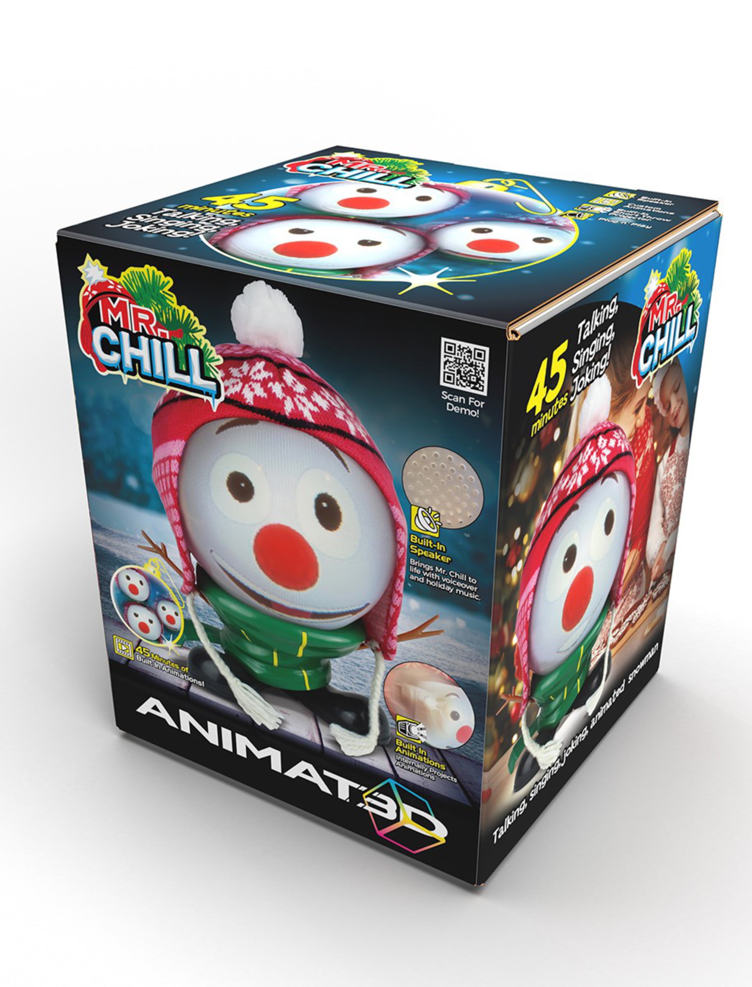 ANIMAT3D Mr. Chill Interactive Talking Snowman with Projector and ...