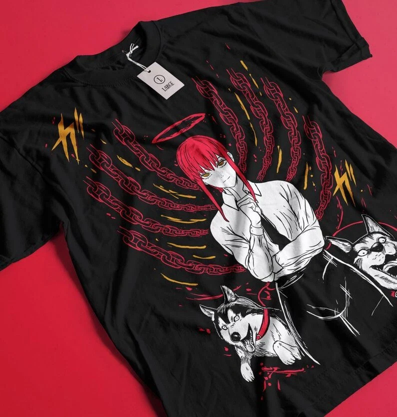 ANIME CHAINSAWMAN MAKIMA DEVIL BLACK T SHIRT GIFT FOR FRIENDS - Walmart.com