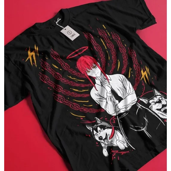ANIME CHAINSAWMAN MAKIMA DEVIL BLACK T SHIRT GIFT FOR FRIENDS - Walmart.com