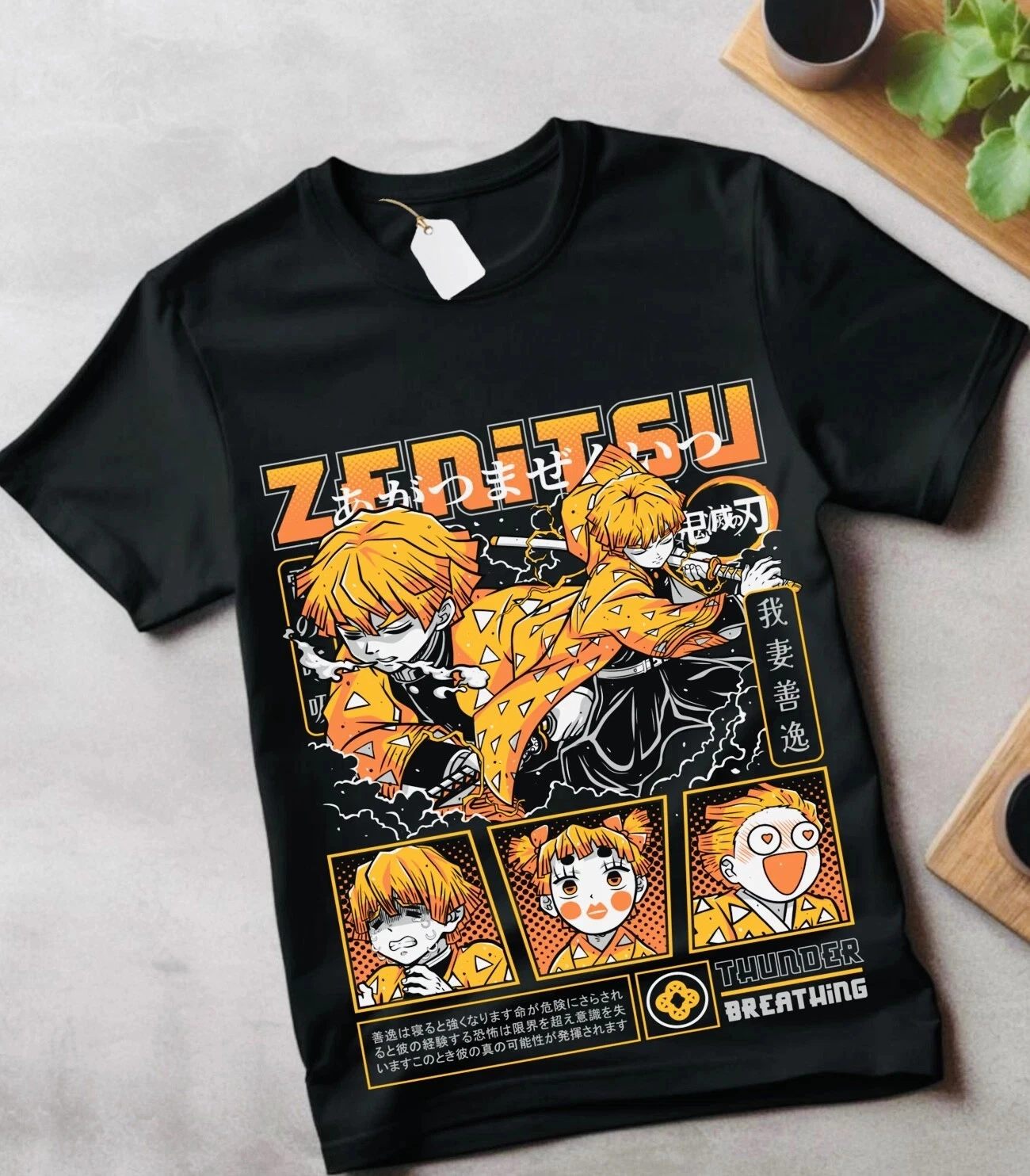 ANIME KNY ZENITSU BLACK T SHIRT UNISEX STYLE - Walmart.com
