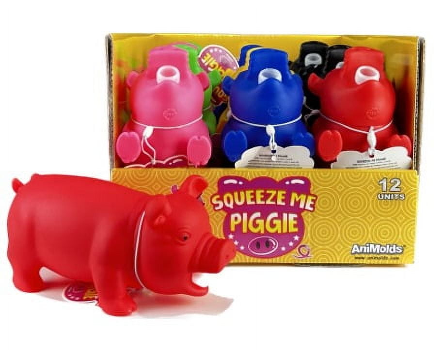 ANIMOLDS SQUEEZE ME PIGGIE , SQUEEZE ME TO HEAR MY SOUND / 12 PCS IN A ...
