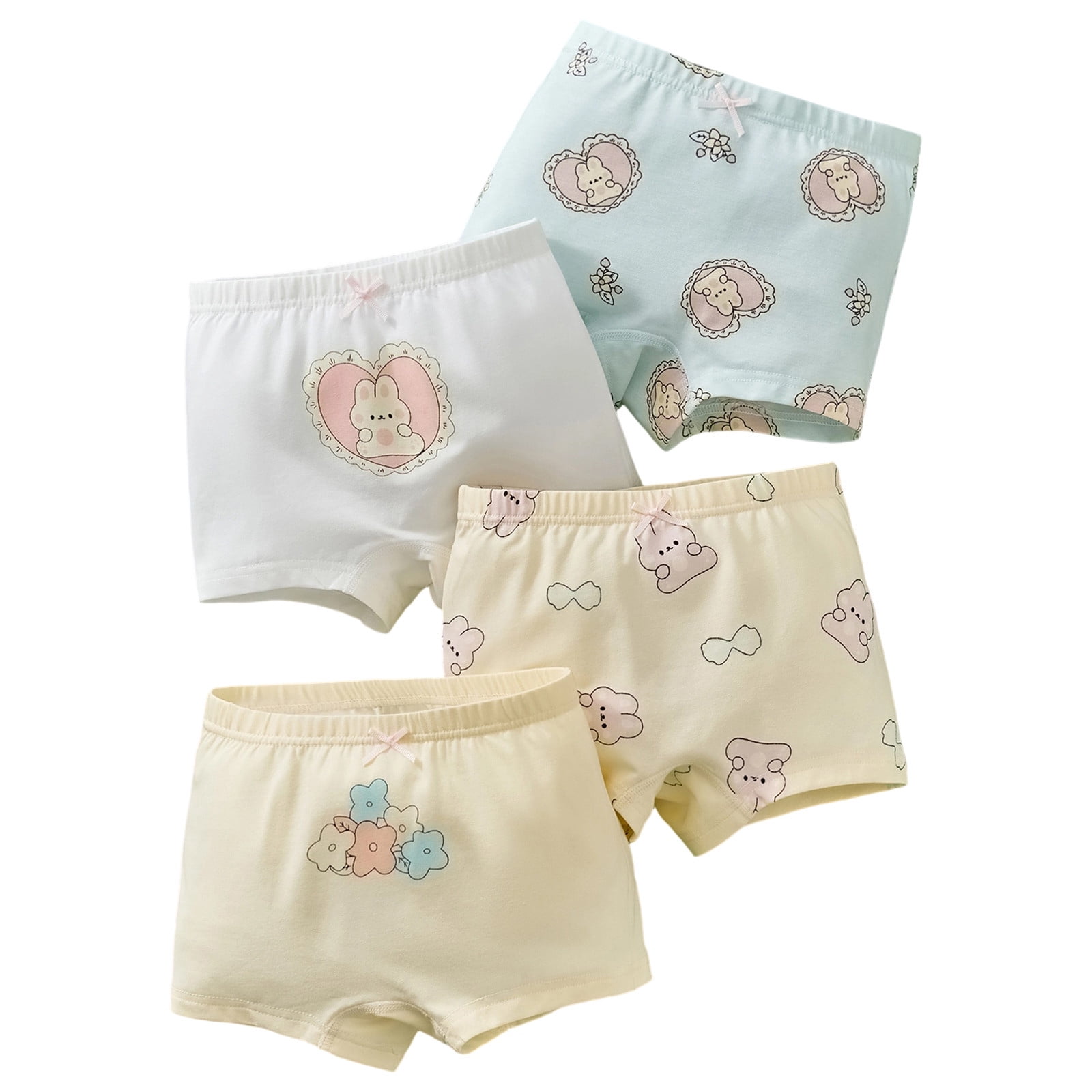 ANINEO 4-Pack Panties Girls Breathable Comfortable Underwear For ...