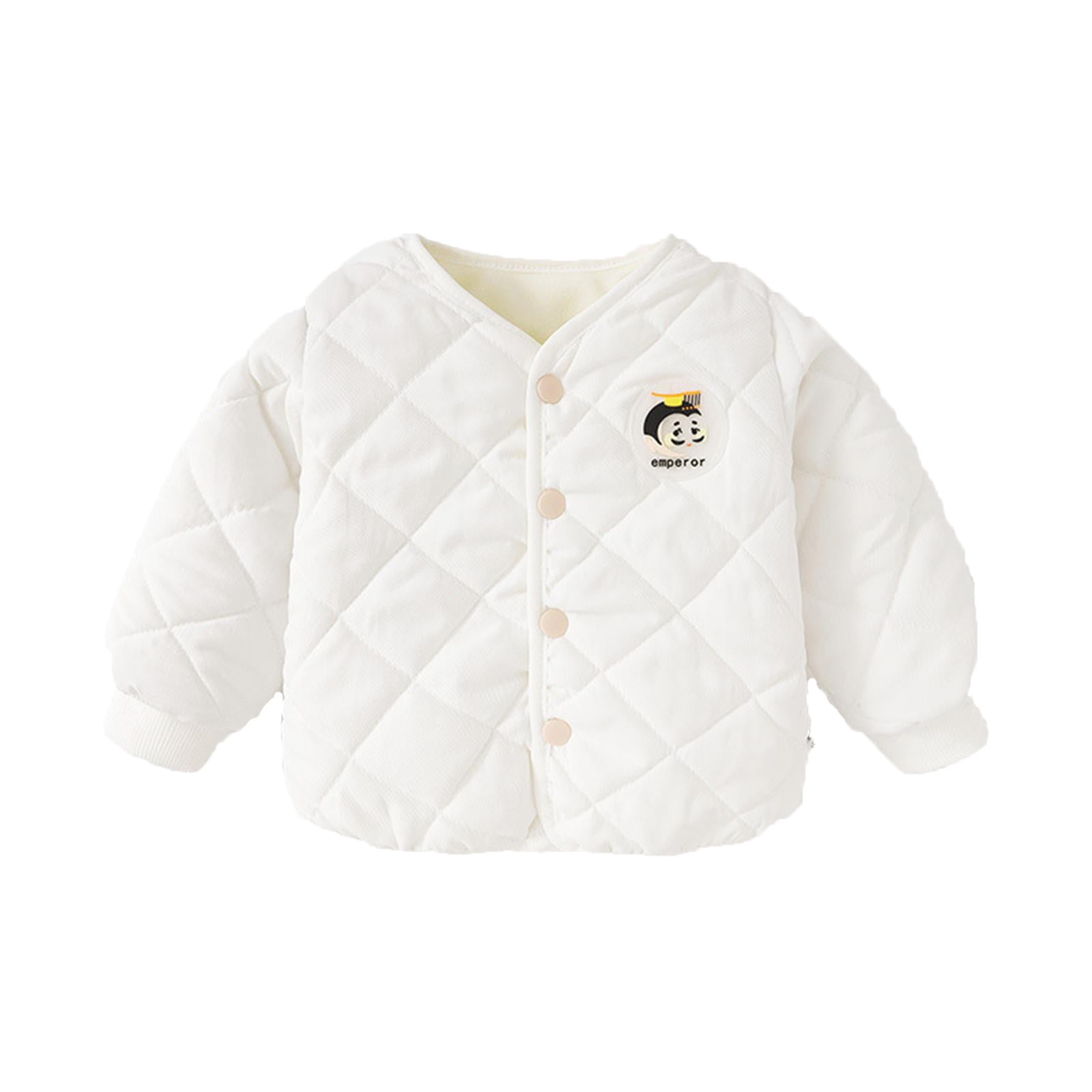 ANINEO Baby Boy Corduroy Jacket Toddler Fleece Winter Coat Kid Lined Button Down Warm Outwear ...