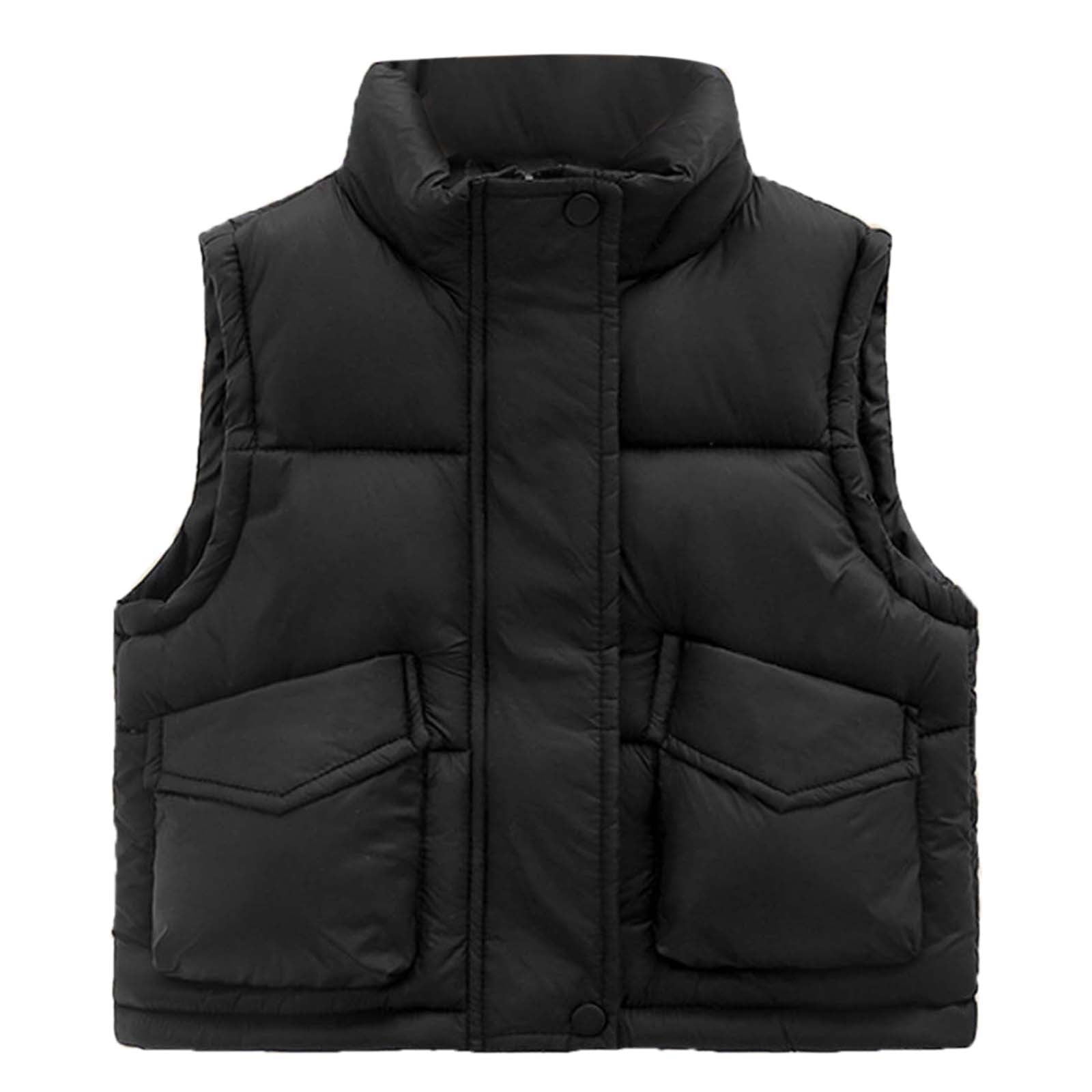 ANINEO Baby Boys Girls Puffer Vest Winter Warm Lightweight Toddler Vest Outerwear High Neck Cute ...