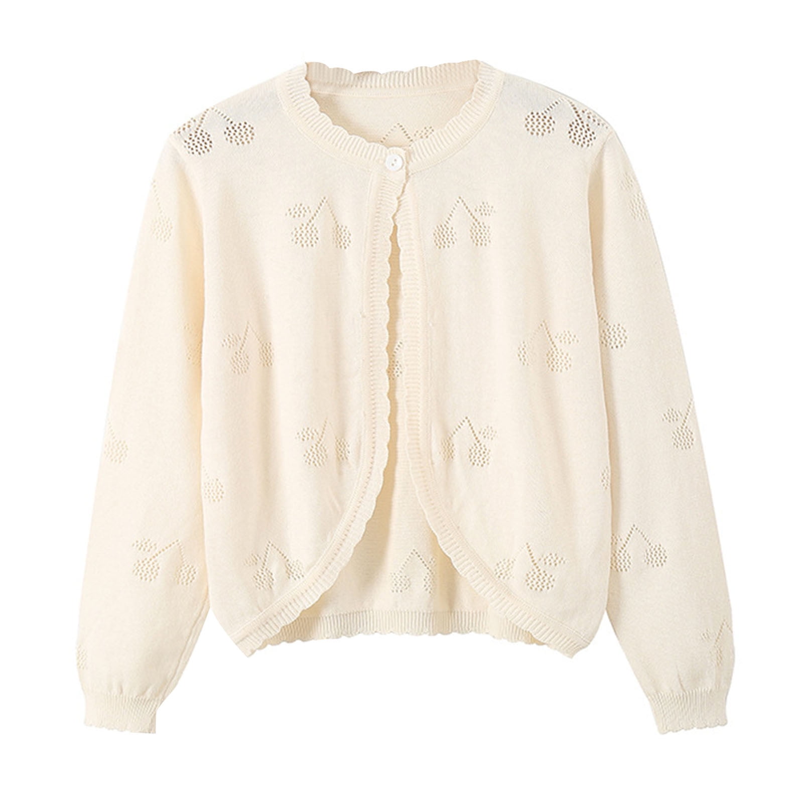 ANINEO Baby Girl Cardigans Sweater Bow Cotton Knit Jumpers Coat Toddler ...