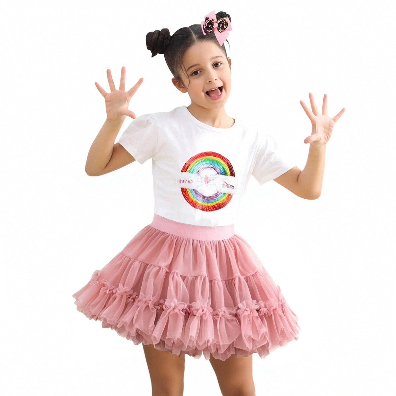 ANINEO Baby Girls Tutu Skirt Princess Fluffy Soft Tulle Ballet Birthday ...