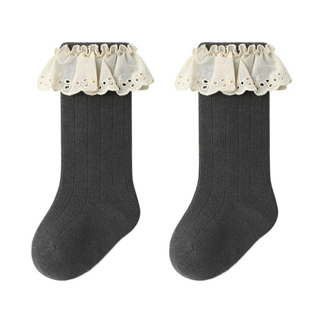 ANINEO Baby Toddler Girls Ruffle Socks Little Girl Frilly Dress Socks ...