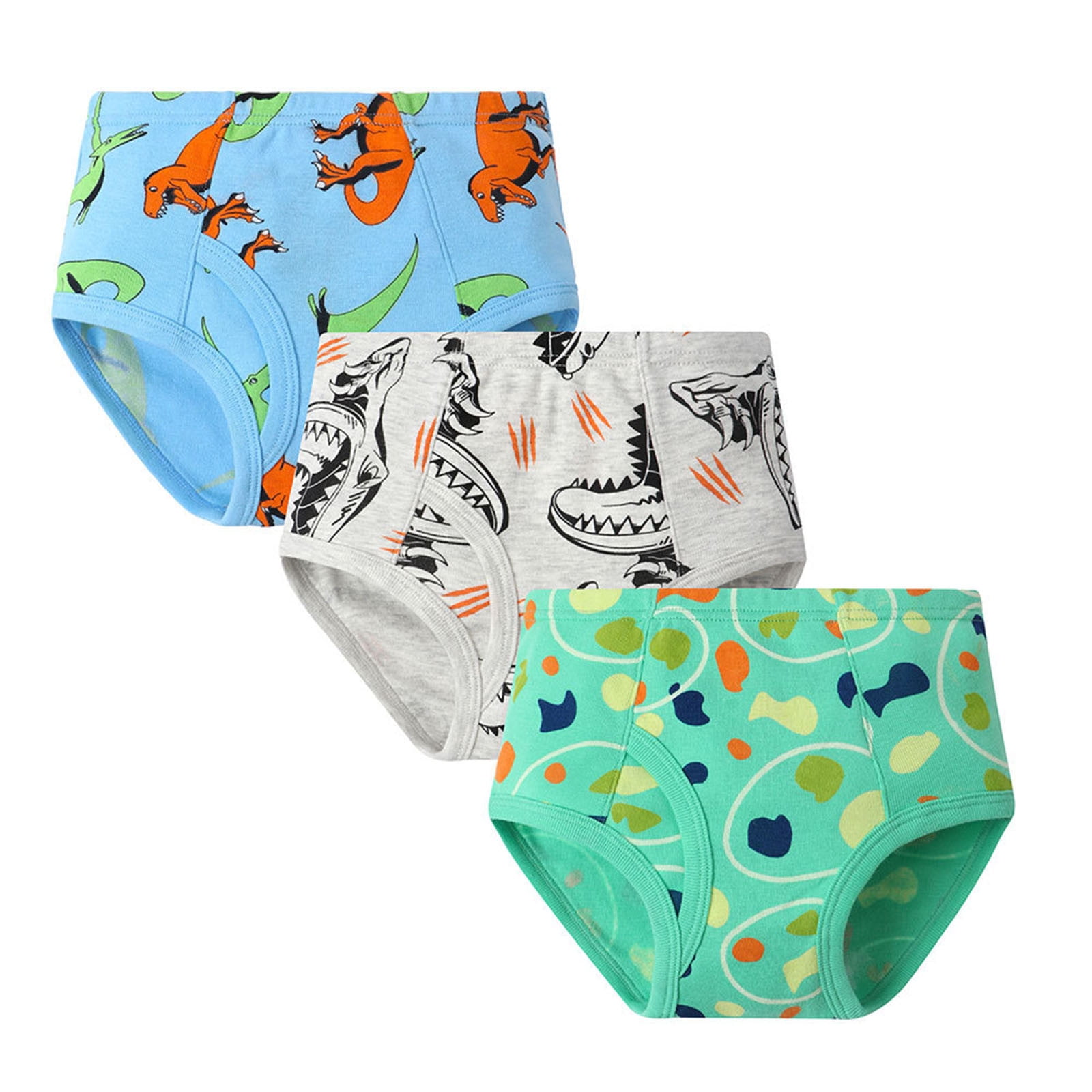 ANINEO Child Underpants Boys Cartoon Dinosaur Truck Medium Briefs Baby ...