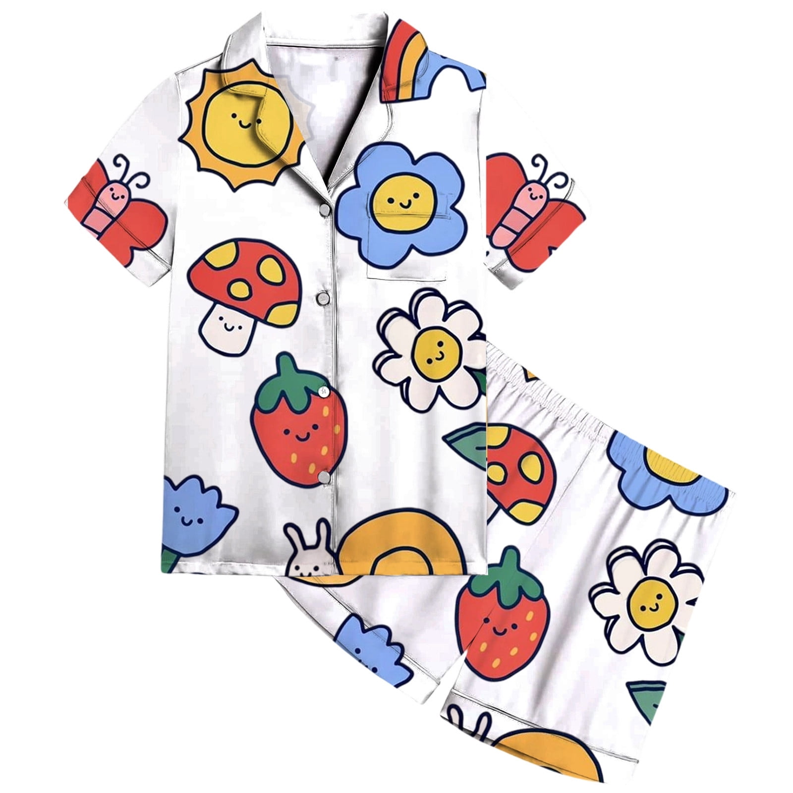 ANINEO Cozy Graphic Printed Outfit Kids Comfortable Night Outfits With ...