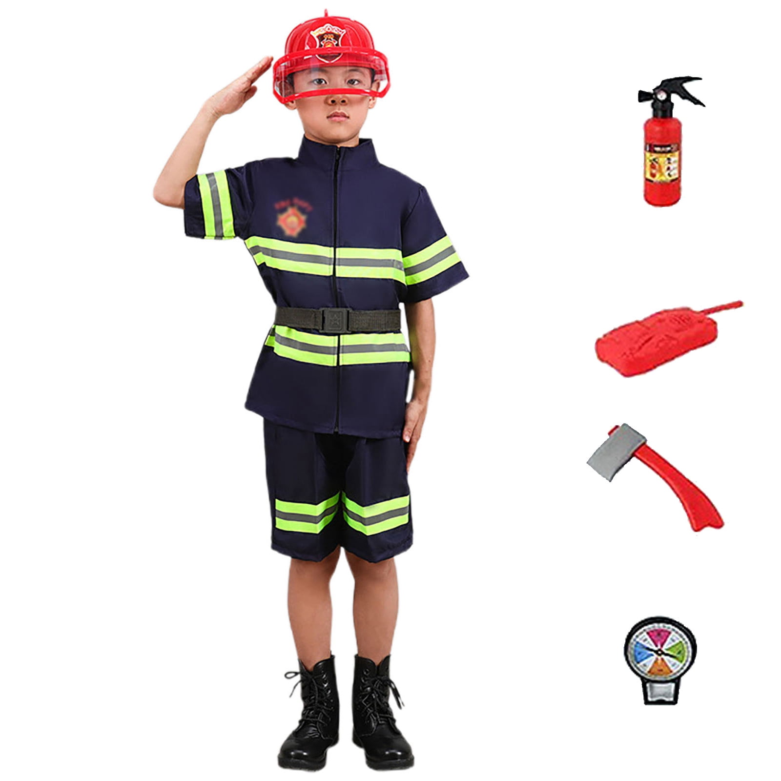 ANINEO Fireman Children Party Fire Chief Outfits Clothes 3PCS Set ...