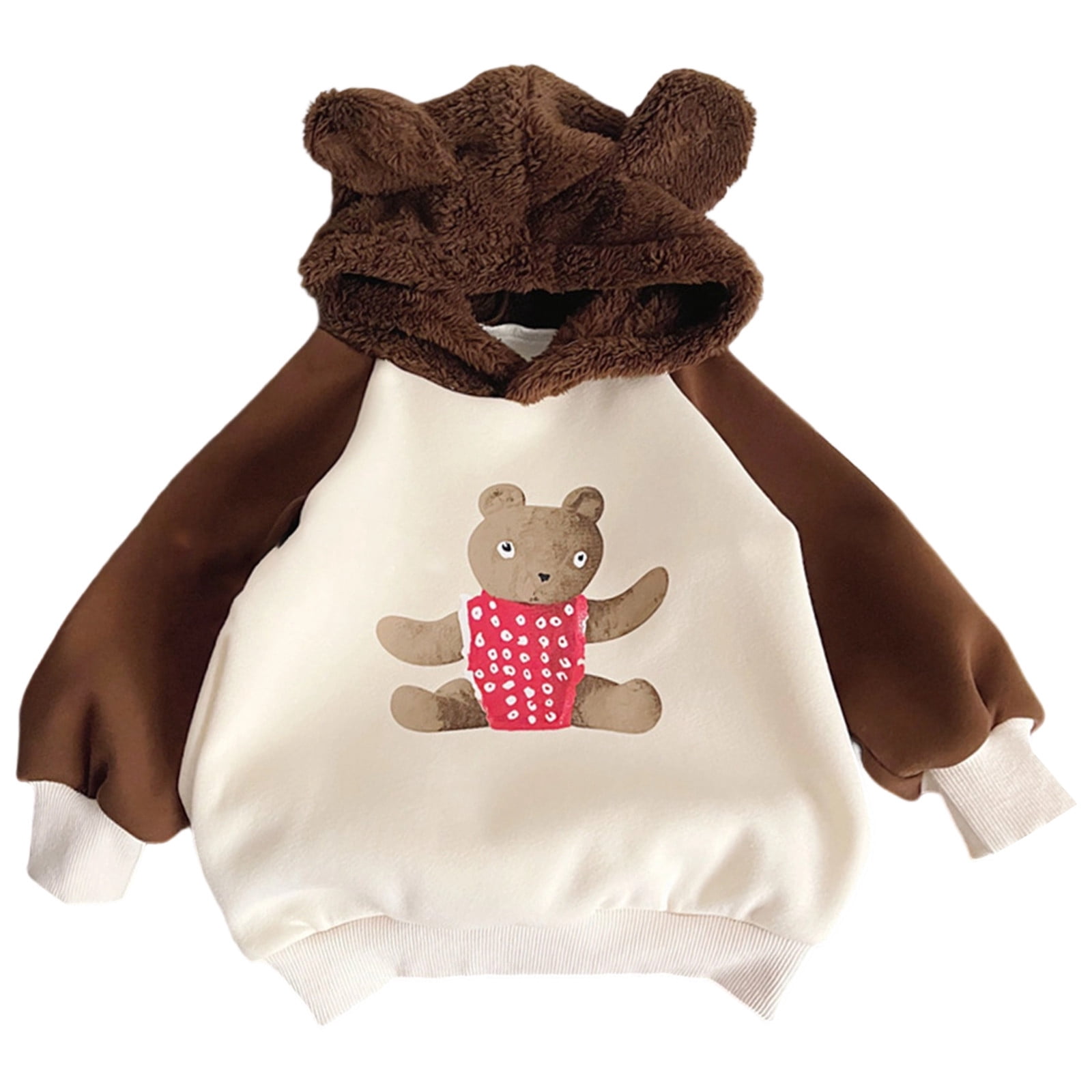 ANINEO Girls Cozy Hooded Sweatshirt Loose Fit Pullover Tops With Cute ...