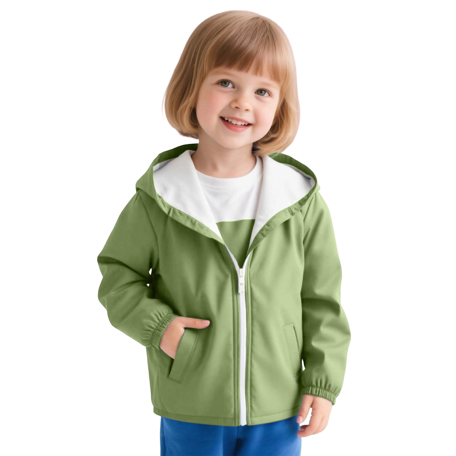 ANINEO Girls Hooded Windbreaker Long Sleeve Jackets Lightweight ...