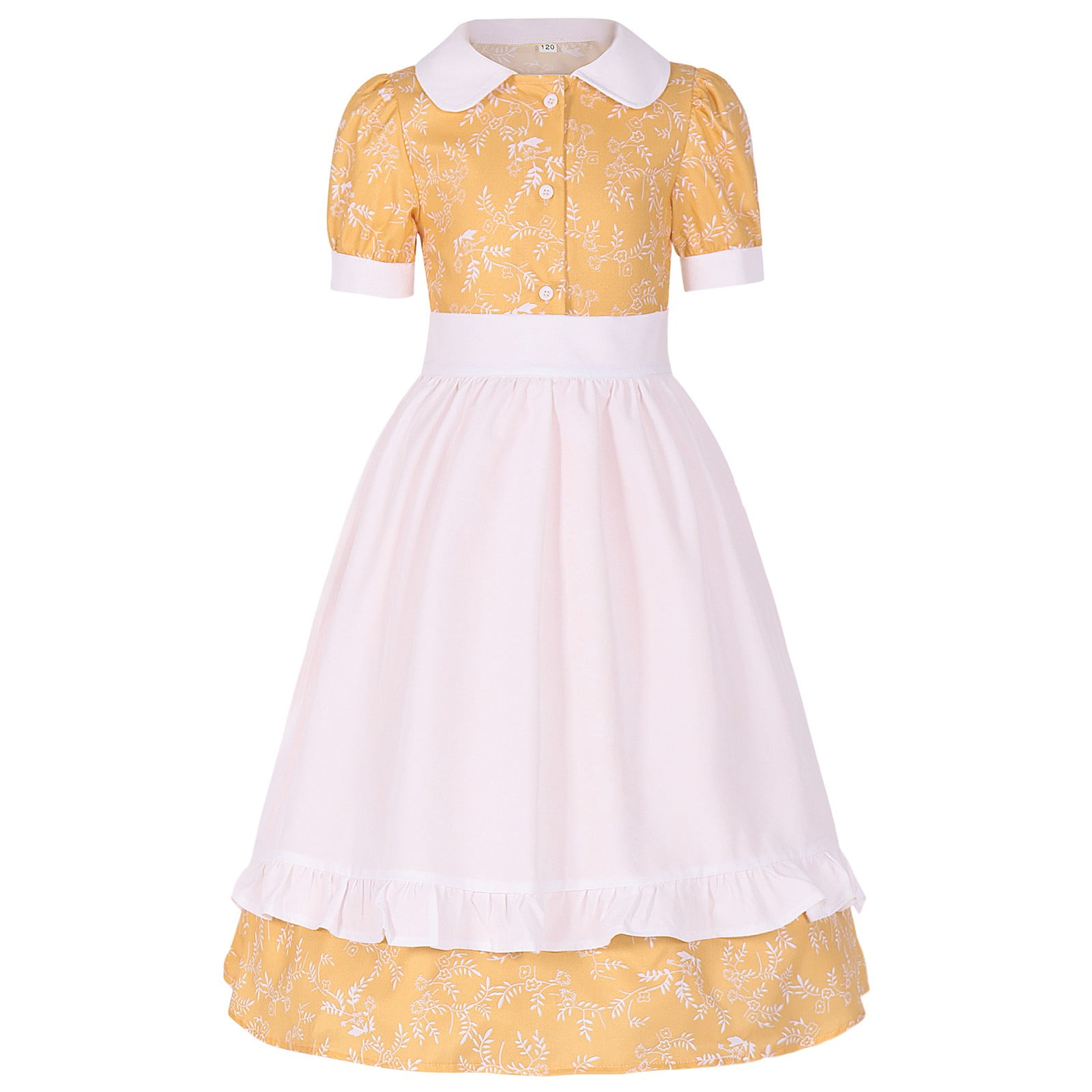 ANINEO Girls Prairie Pioneer Dresses Laura Ingalls Wilder Pilgrim ...