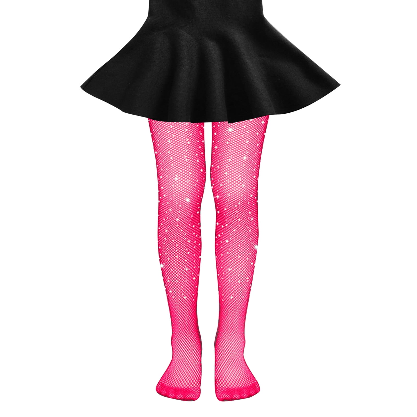 ANINEO Girls Rhinestone Tights Sparkle Fishnet Kids Bling Mesh ...