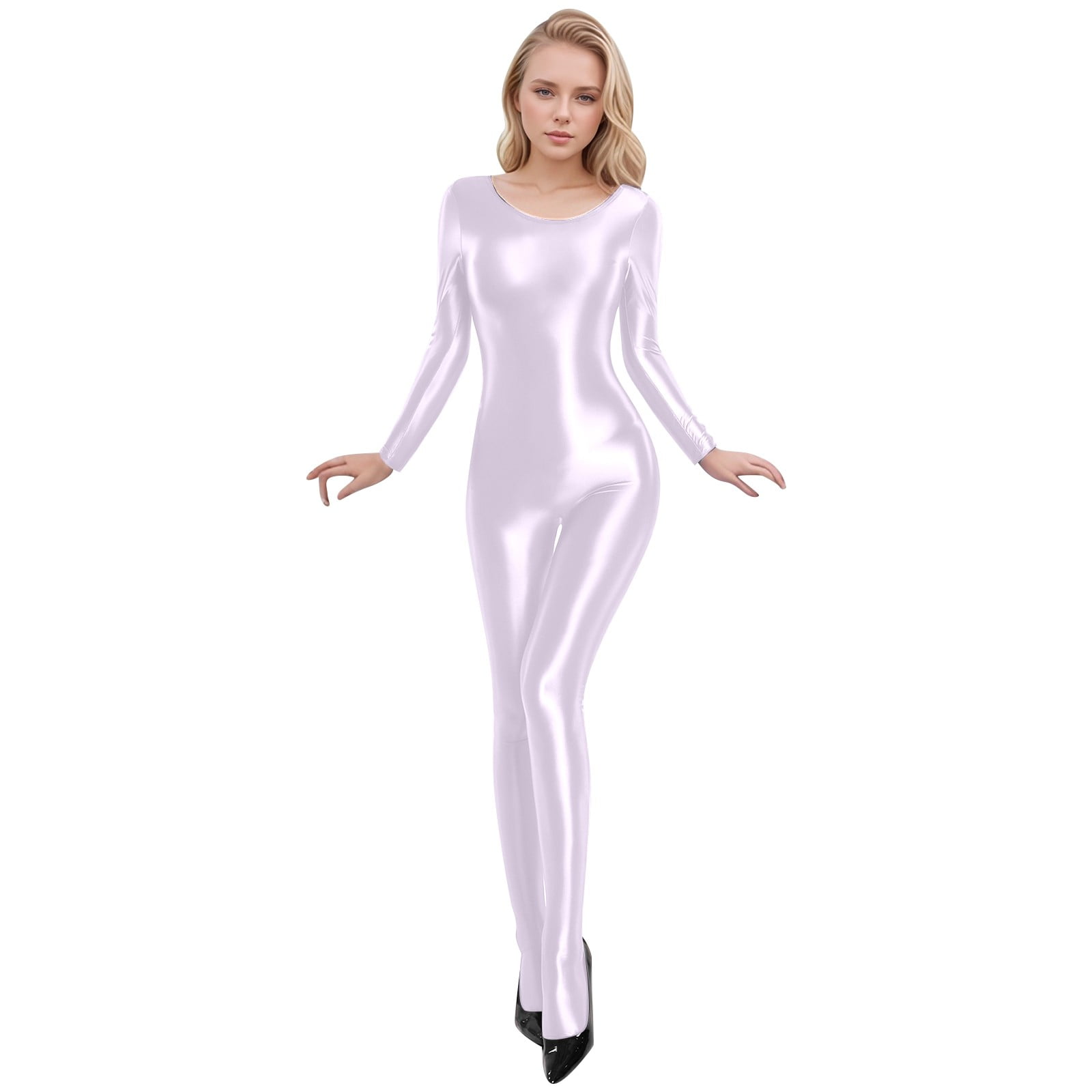 ANINEO High Stretch Unisex Full Body Catsuit Zentai Jumpsuit Shiny ...