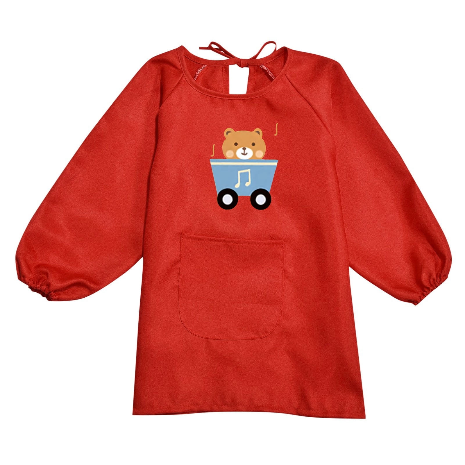 ANINEO Kids Art Smock, Waterproof Apron with Pocket for Children ...