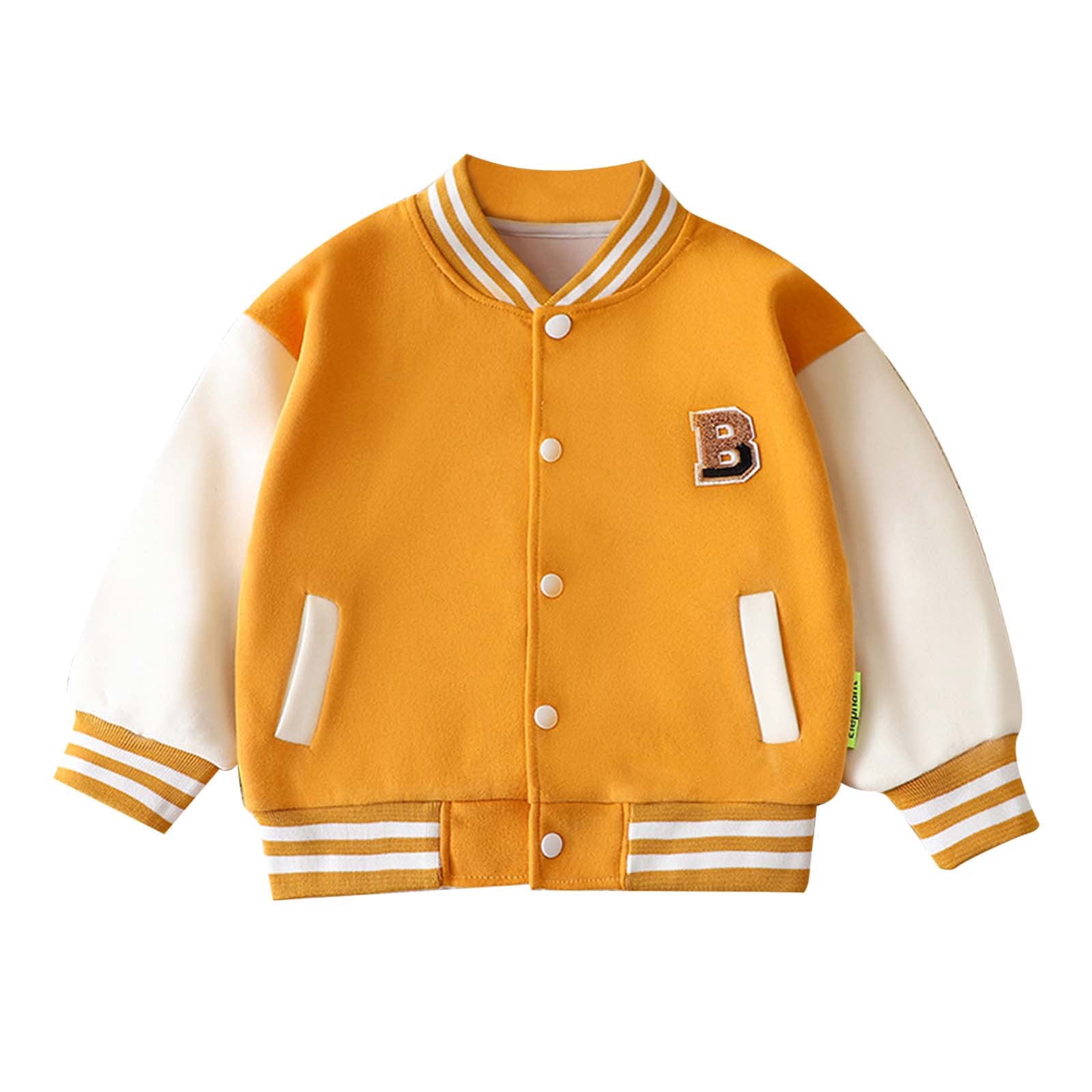 ANINEO Kids Baseball Jacket Varsity Style Casual Fit Sport Boys Girls ...