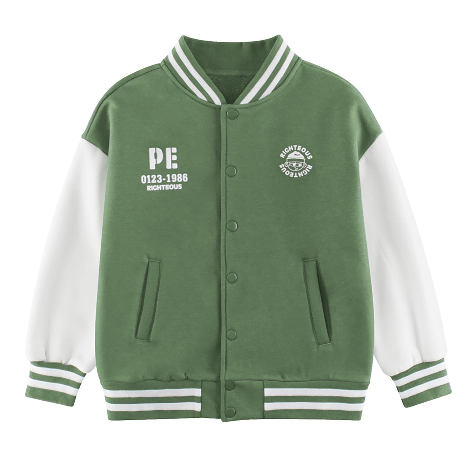 ANINEO Kids Baseball Jackets Girls Boys Varsity Jackets Casual ...