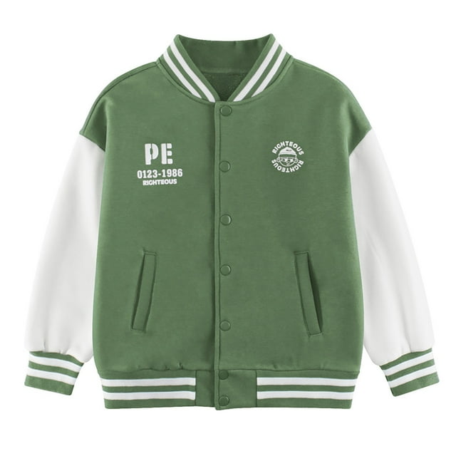 ANINEO Kids Baseball Jackets Girls Boys Varsity Jackets Casual ...