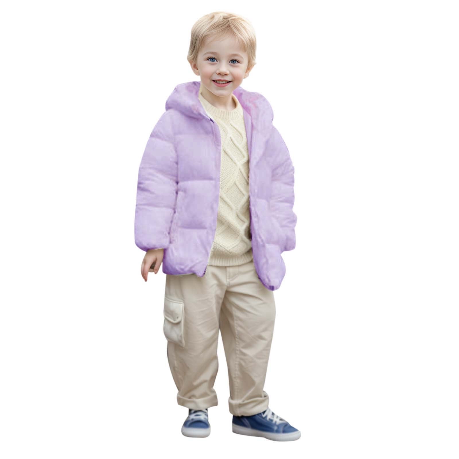 ANINEO Kids Coat Girls Zipper Hooded Jacket Kids Boy's Lightweight ...