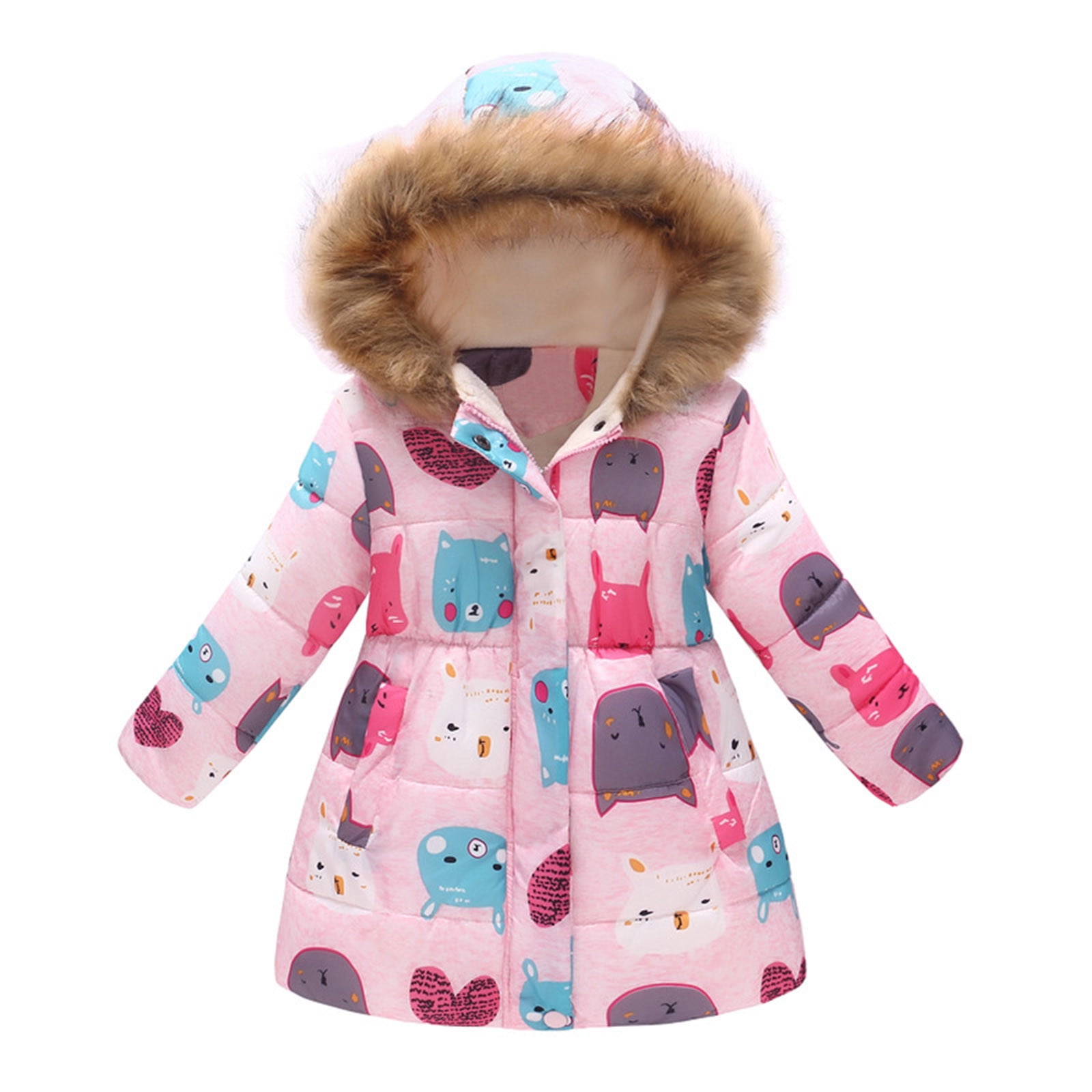 ANINEO Kids Coat Winter Baby Jacket Girls Hooded Toddler Outwear Windproof Warm Thick Girls Coat ...