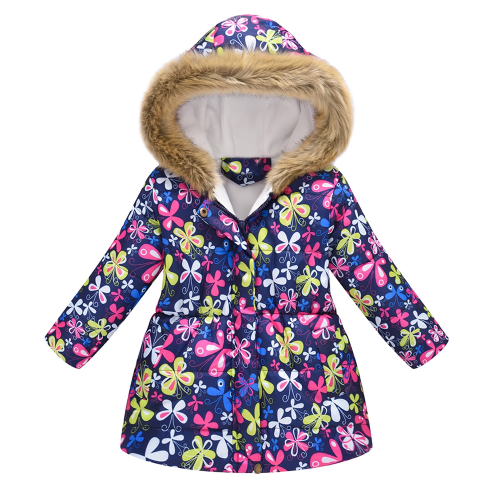 ANINEO Kids Coat Winter Baby Jacket Girls Hooded Toddler Outwear Windproof Warm Thick Girls Coat ...