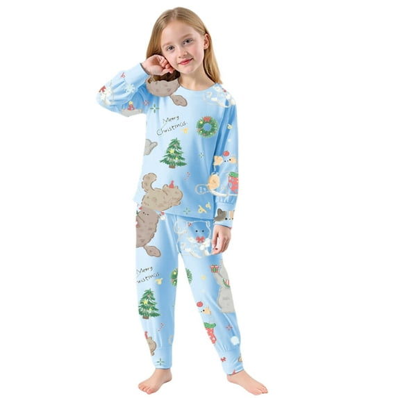 ANINEO Kids Outfit Sets Christmas Santa Themed Cute And Playful Stripe ...