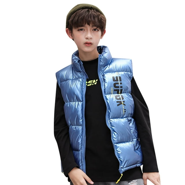 ANINEO Kids Toddler Baby Boys Girls Sleeveless Letter Winter Coats Hooded Jacket Vest Outer ...