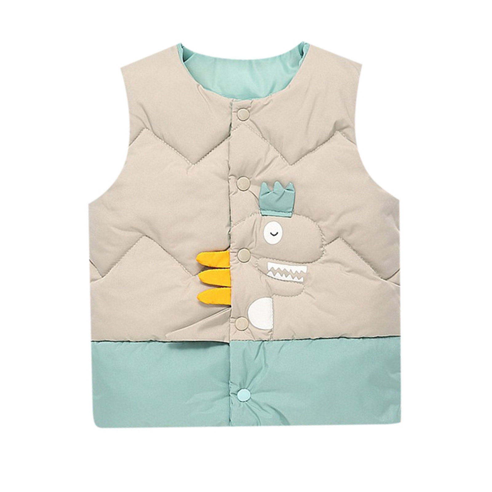 ANINEO Kids Toddler Boy Girl 3D Dinosaur Vest Outwear Light Sleeveless Warm Fall Winter Spring ...