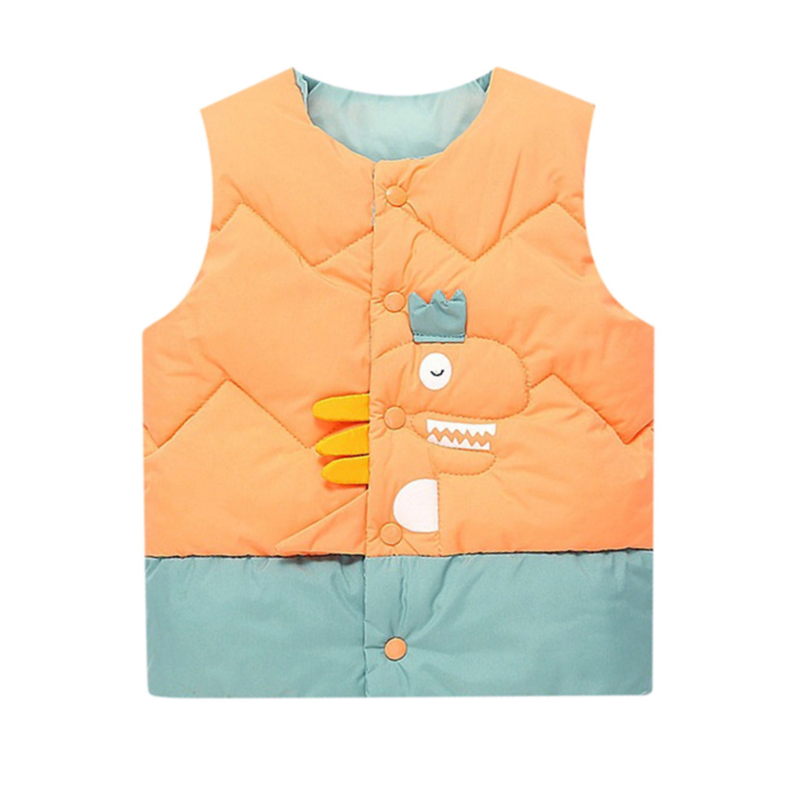 ANINEO Kids Toddler Boy Girl 3D Dinosaur Vest Outwear Light Sleeveless Warm Fall Winter Spring ...