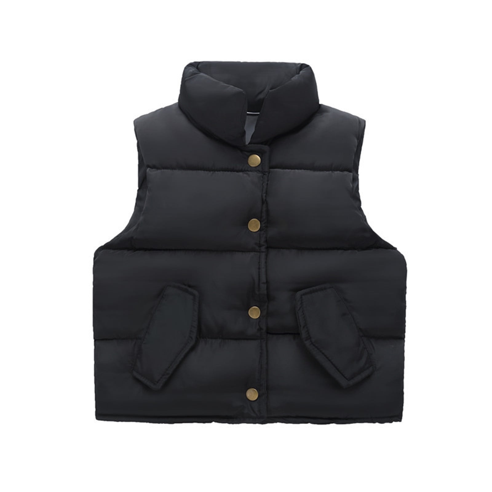 ANINEO Kids Toddler Baby Boys Girls Sleeveless Winter Solid Coats Jacket Vest Outer Outwear ...