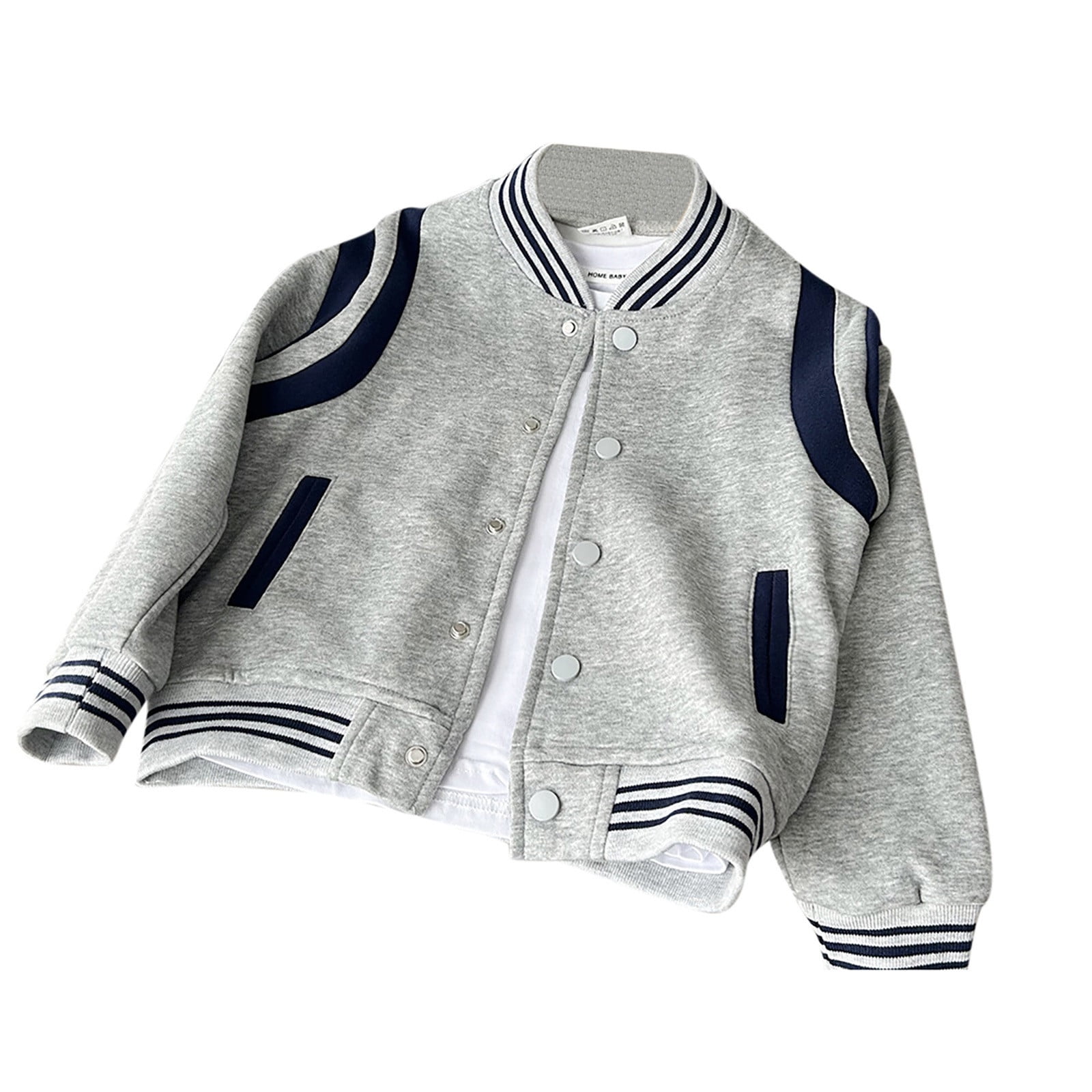 ANINEO Kids Varsity Jacket Boys Baseball Jacket Sports Outerwear Coat ...