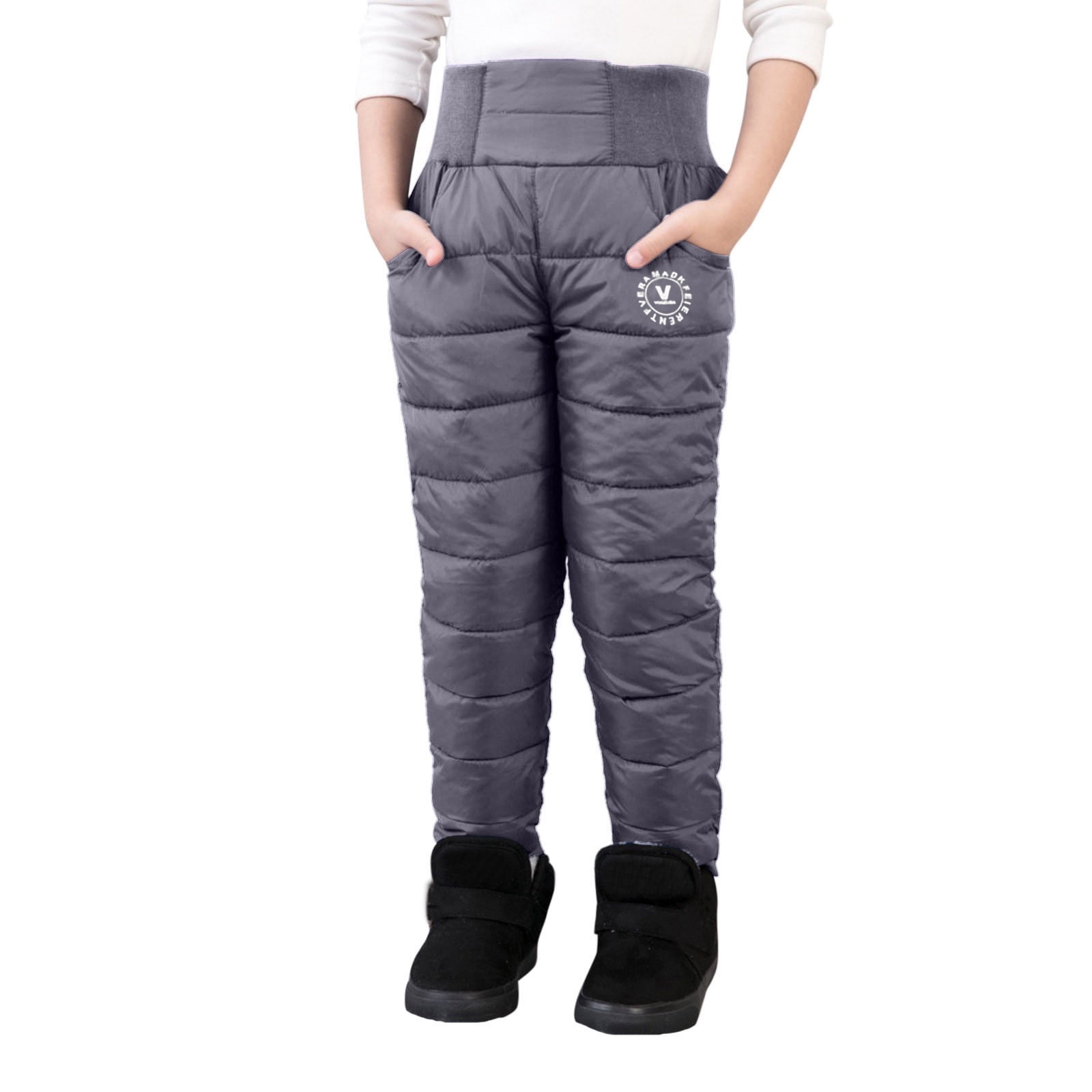 ANINEO Kids Winter Snow Pant with Lined Waterproof Puffer Down Pants ...