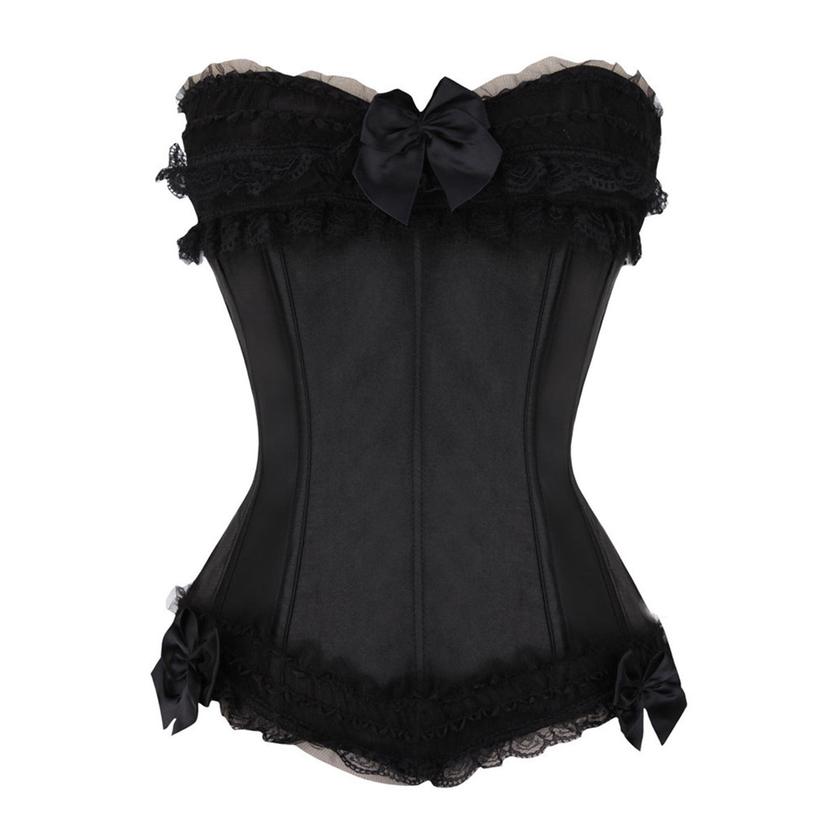ANINEO Lace Bony Bow Court Corset Shapewear Tops - Walmart.com
